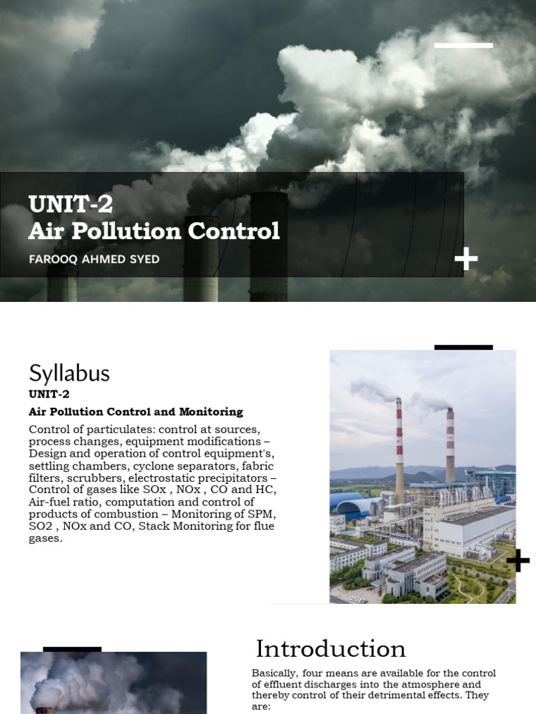 Air Pollution Control Techniques Overview | PDF | Exhaust Gas | Applied ...