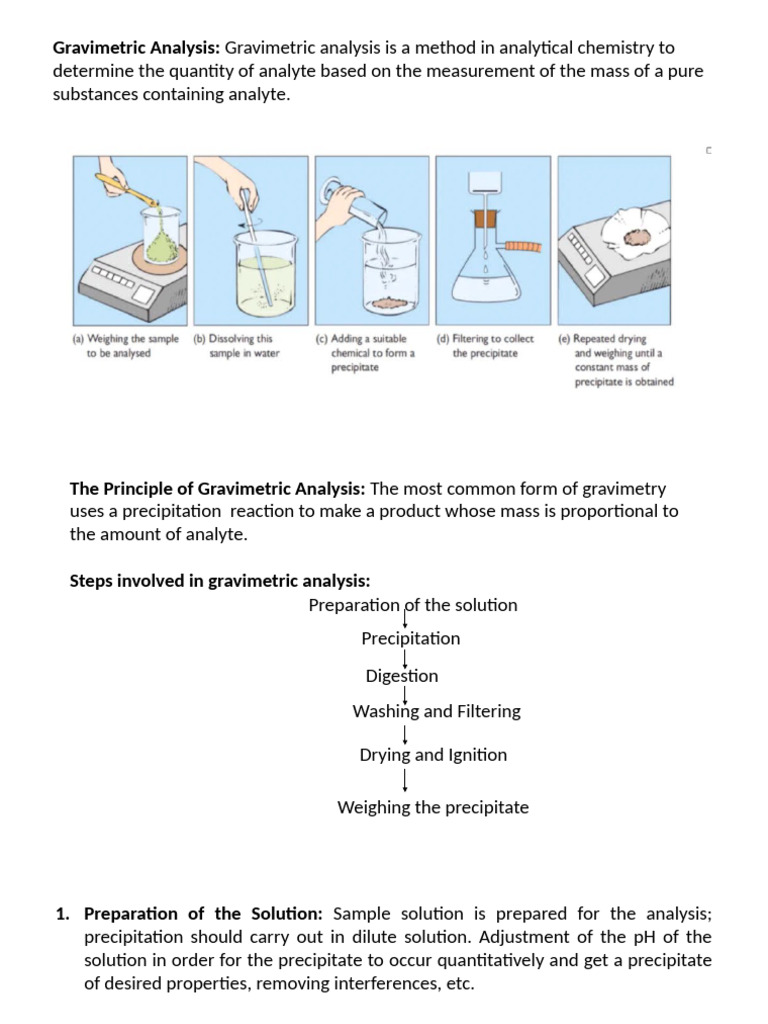 Gravimetric Analysis | PDF | Applied And Interdisciplinary Physics ...