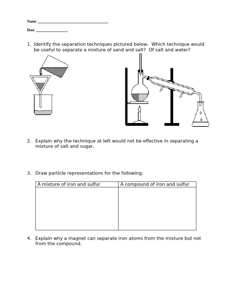 Separation Techniques and Mixtures | PDF
