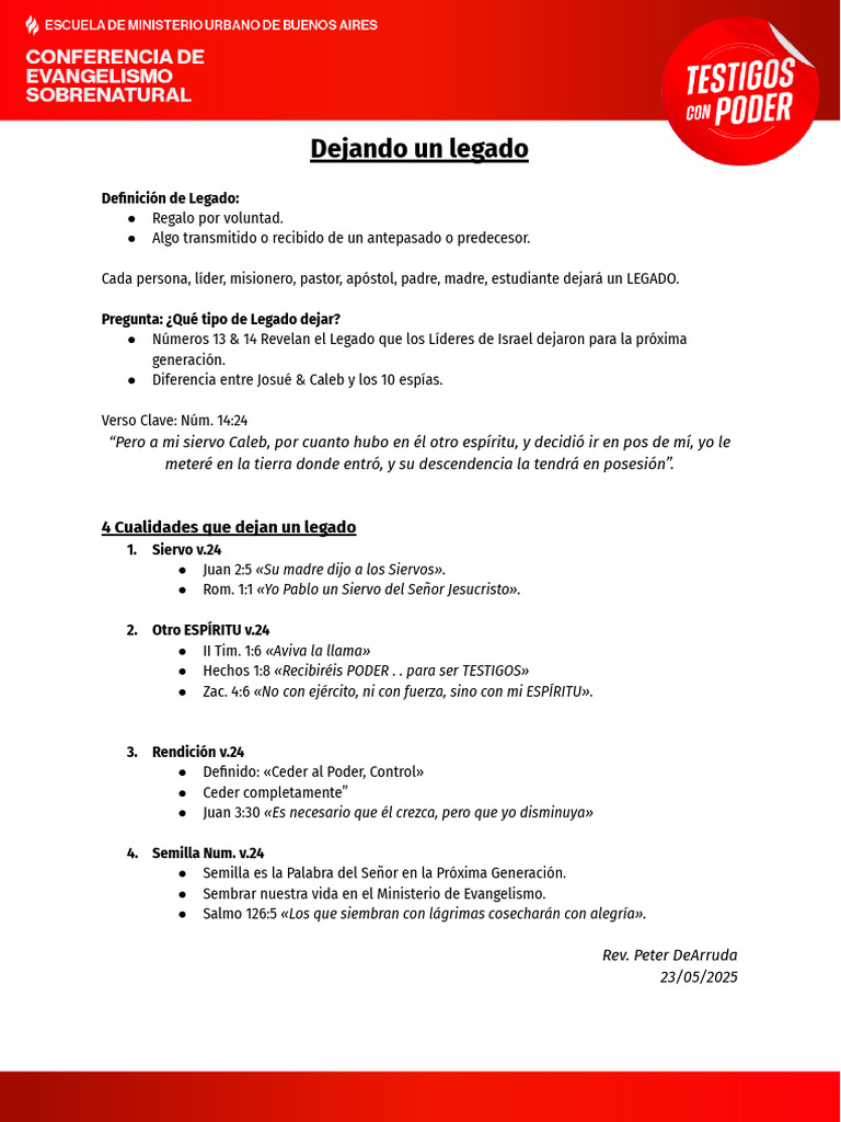 Dejando Un Legado | PDF
