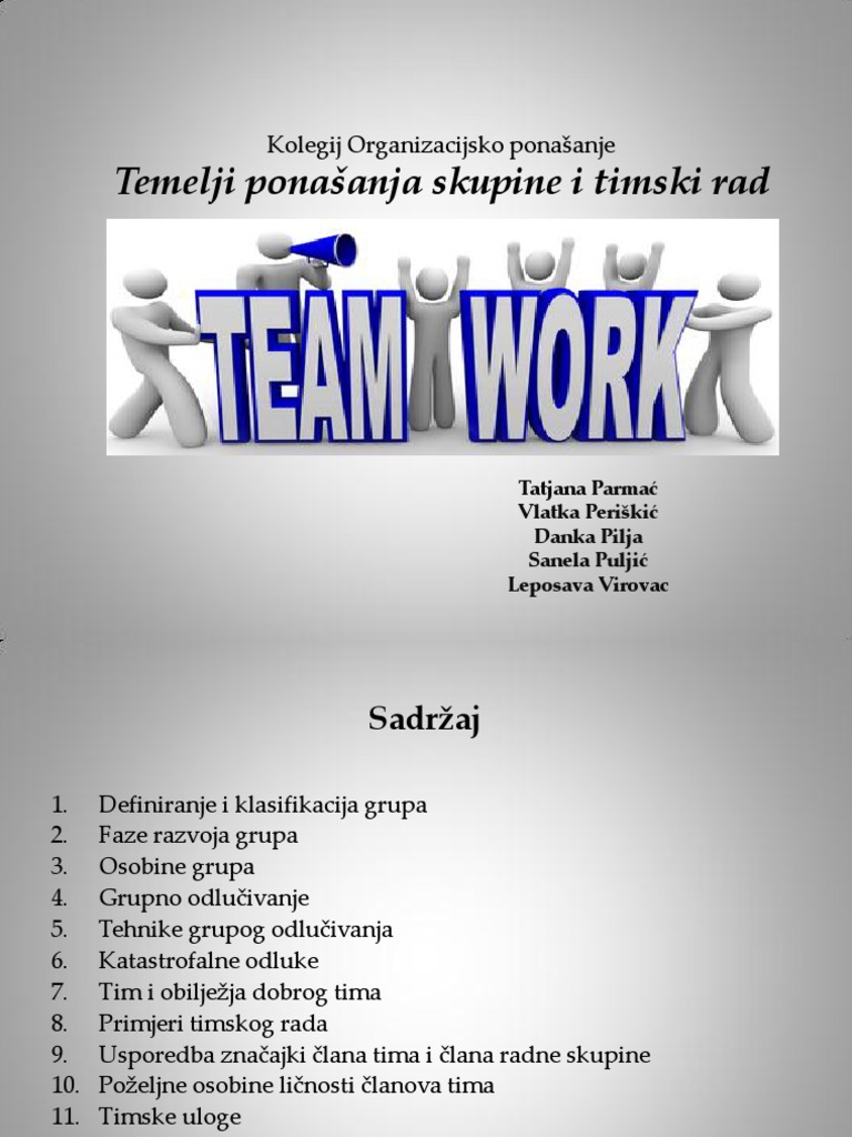 Timski Rad | PDF