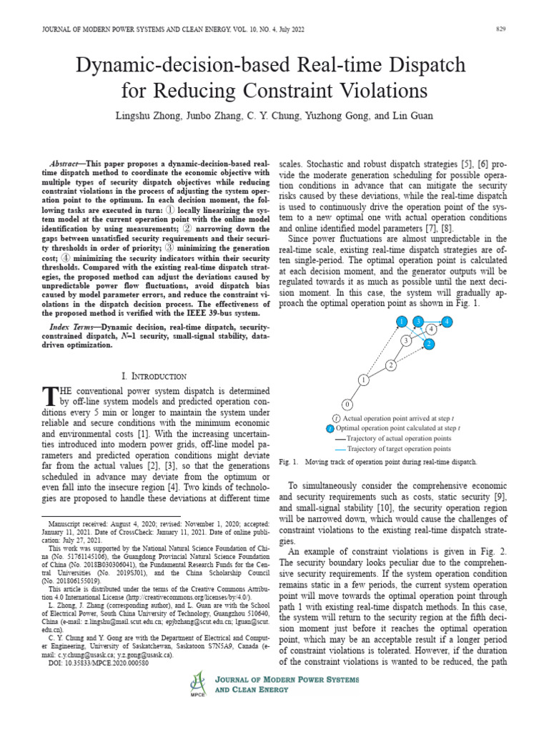 Real-time Dispatch for Power Systems | PDF | Mathematical Optimization ...