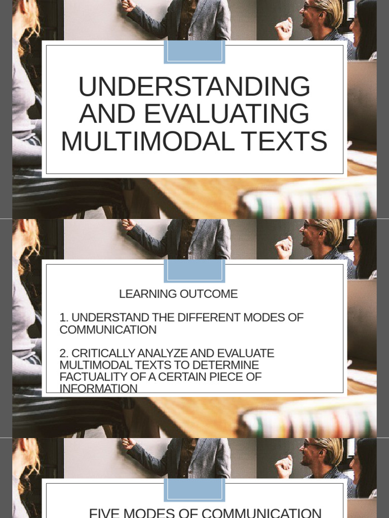 Understanding and Evaluating Multimodal Texts | PDF