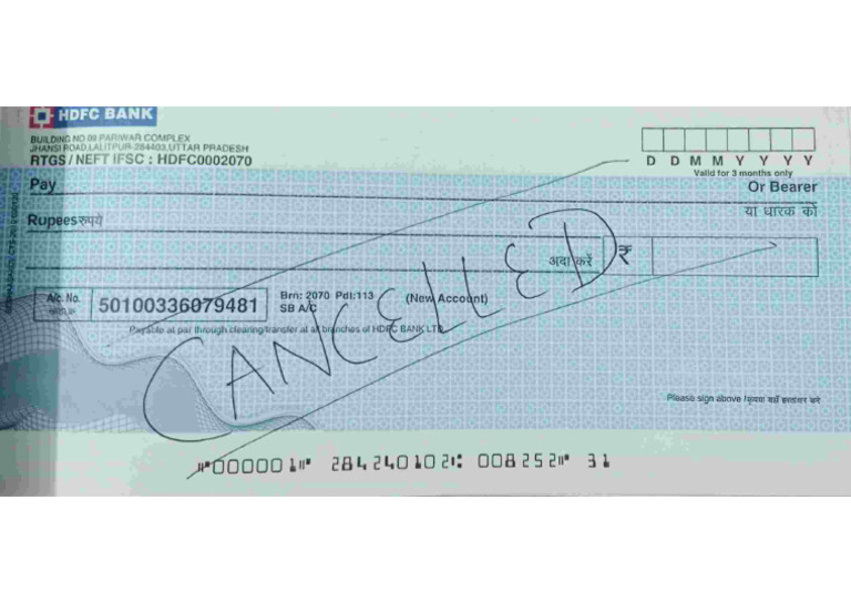 Cancelled Check | PDF