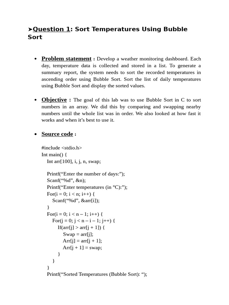 Bubble and Insertion Sort | PDF | Algorithms And Data Structures | Computing