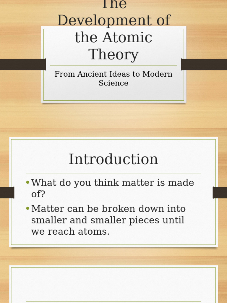 Development of Atomic Theory | PDF