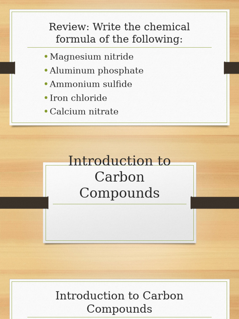 Carbon Compounds Presentation | PDF
