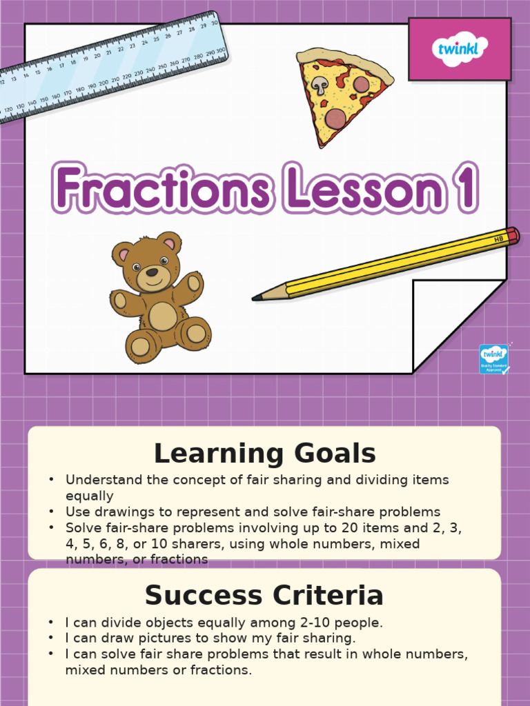 Grade 3 Fair Sharing Fractions Guide | PDF