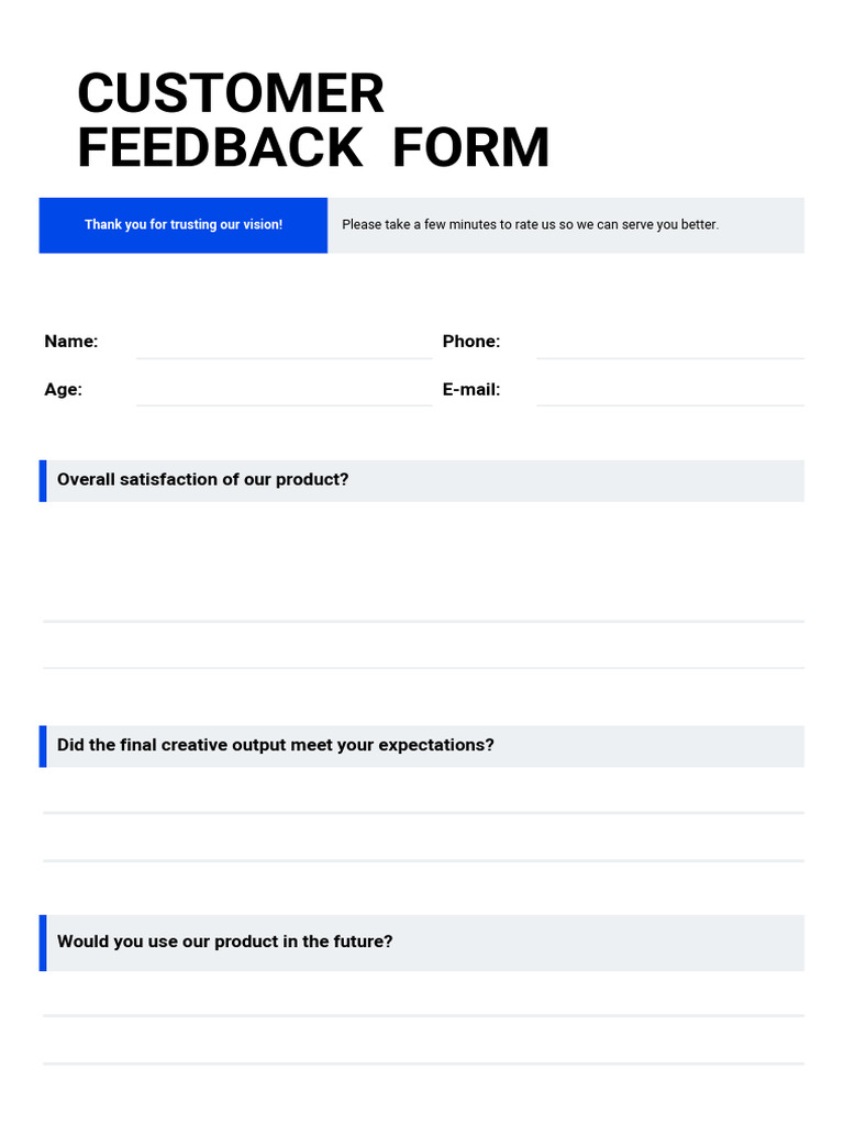 Client Feedback Form | PDF