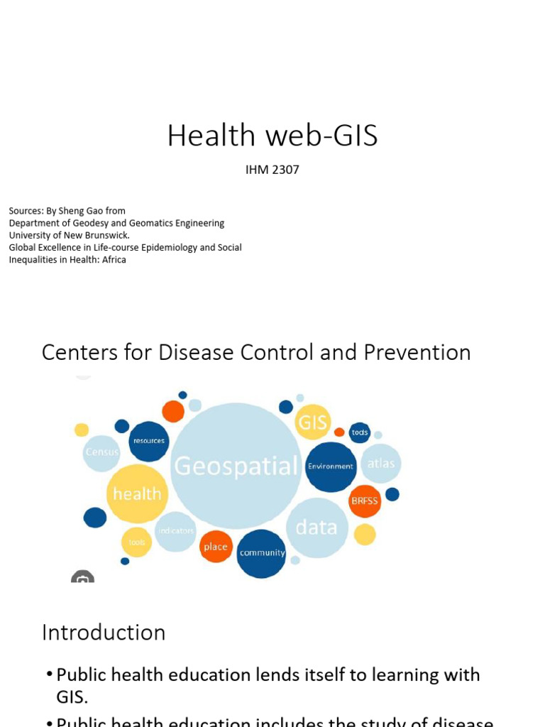 IHM 2307 Health Web-GIS - 28thmarch2025 | PDF | Geographic Information ...