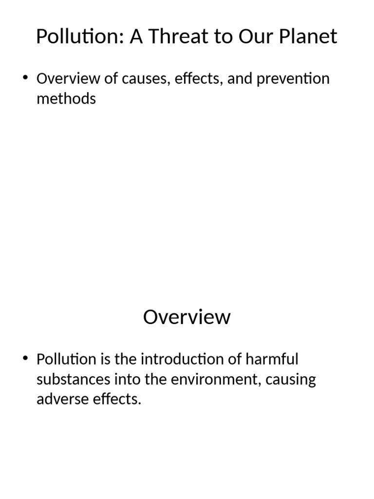 Creative Pollution Presentation | PDF | Pollution | Water Pollution