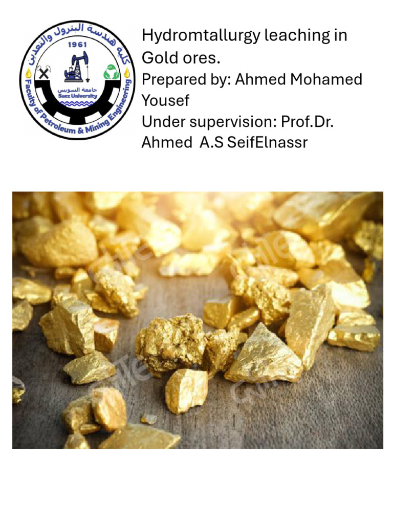 Gold Hydrometallurgy Leaching Process | PDF | Mill (Grinding) | Gold