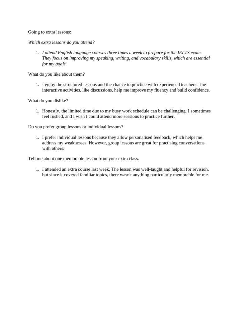 Speaking 4st Lesson - Edited | PDF