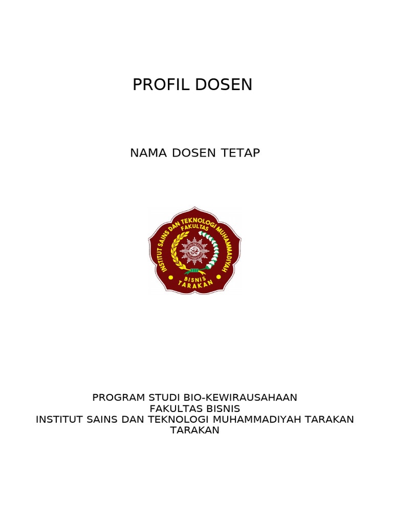 Profil Dosen Abd Rukman, Bio-Kewirausahaan | PDF