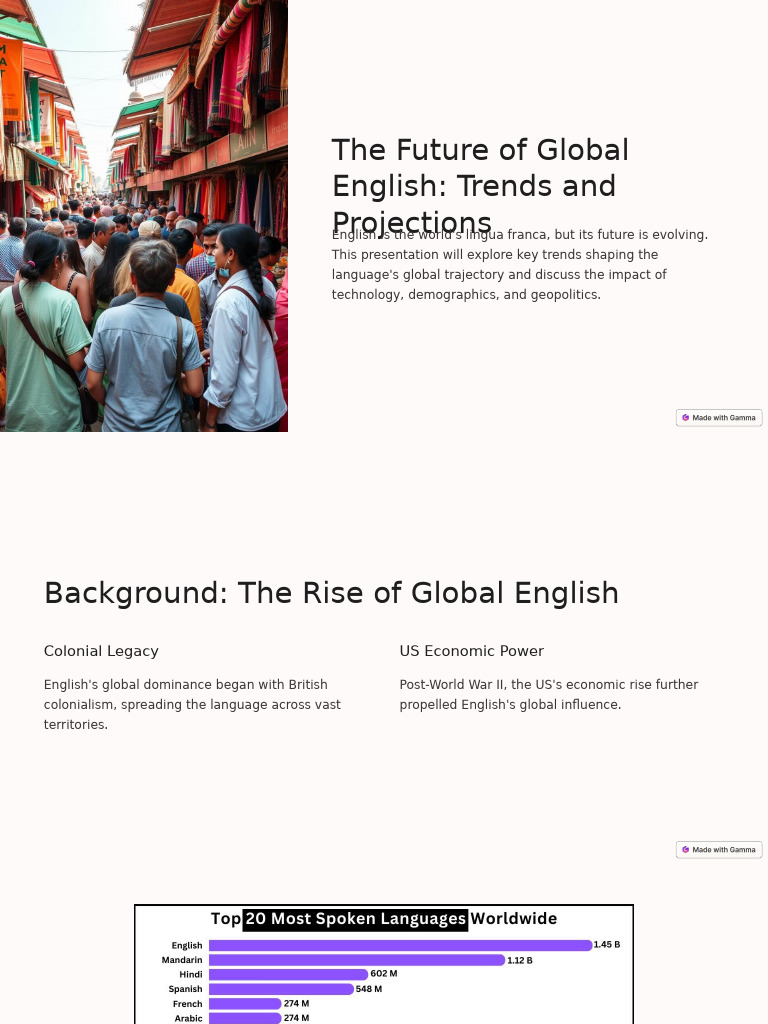 Future Trends in Global English | PDF | English Language | Multilingualism