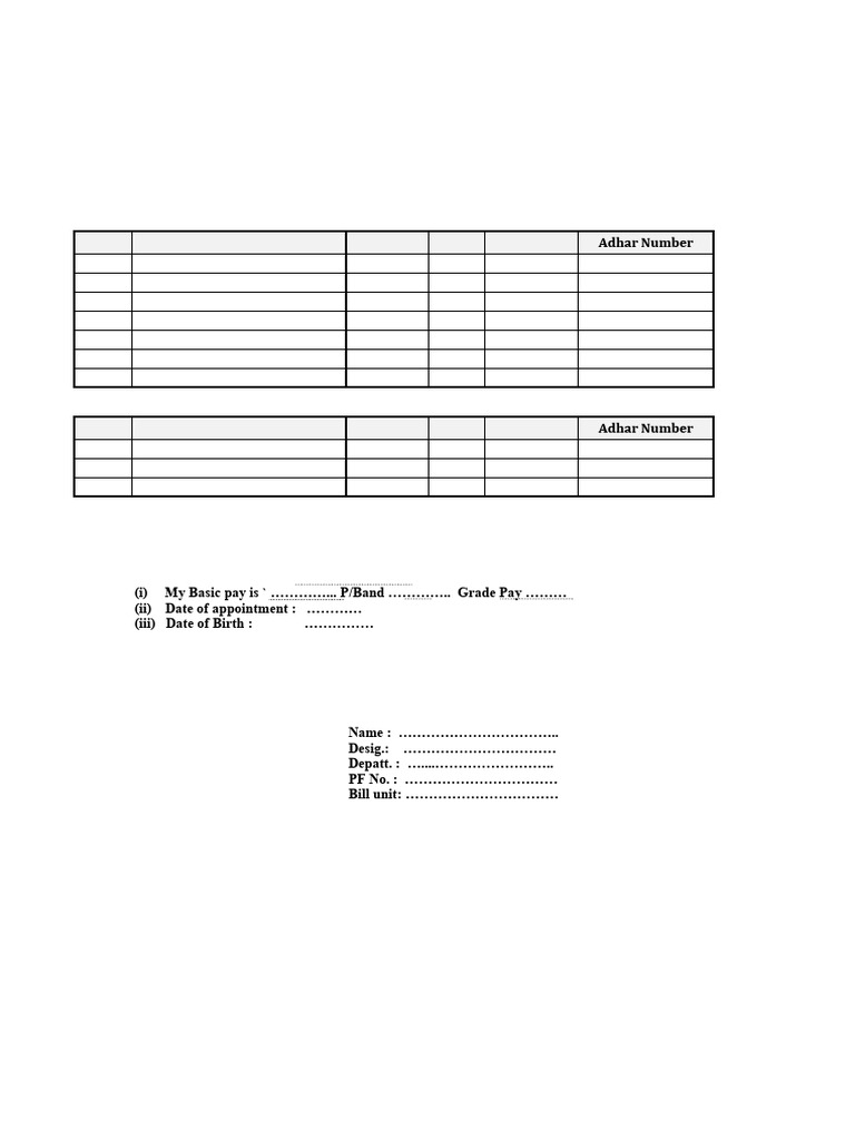 Family Declaration 2024 | PDF