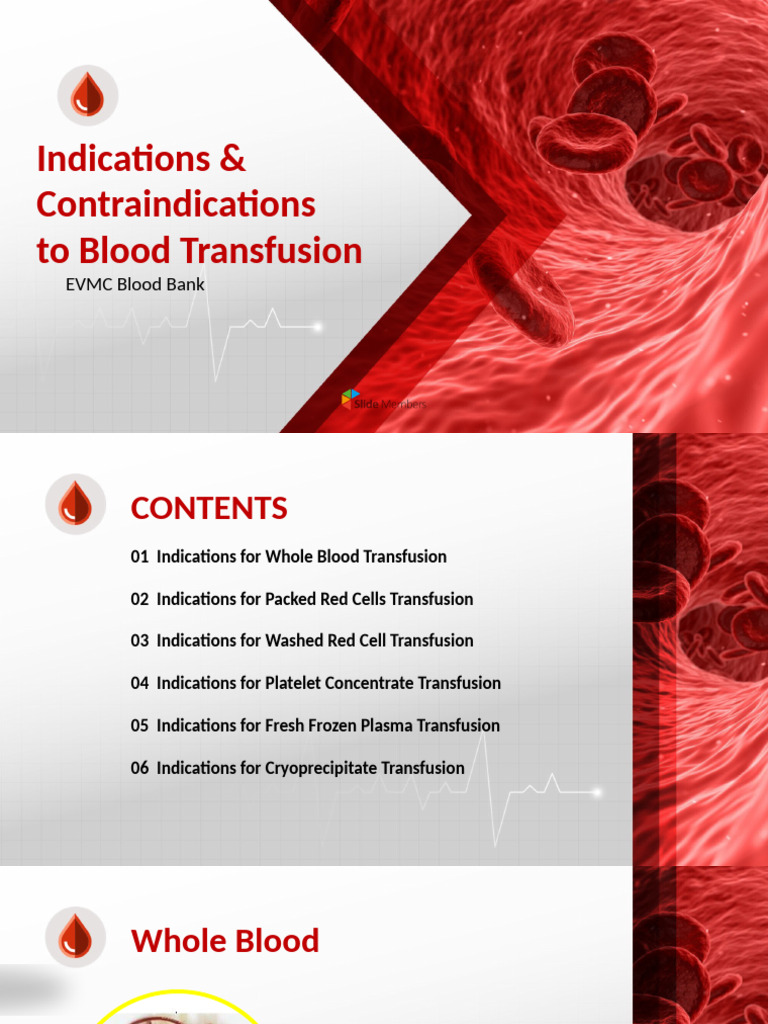 Indications For Blood Transfusion | PDF | Blood Transfusion | Bleeding