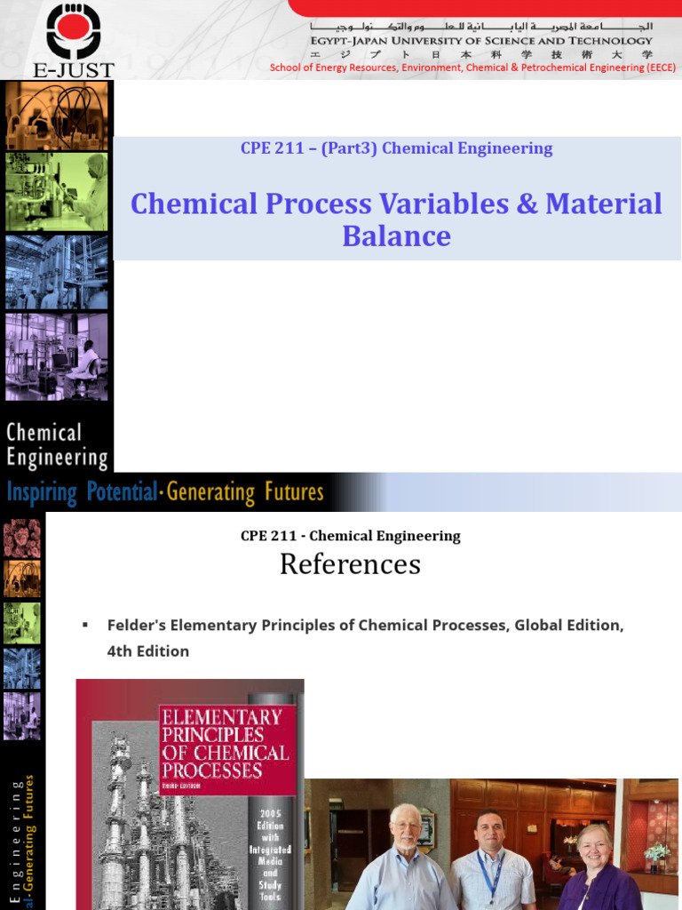 W11-CPE211ChE-L1-Chemical Process | PDF | Mole (Unit) | Liquids