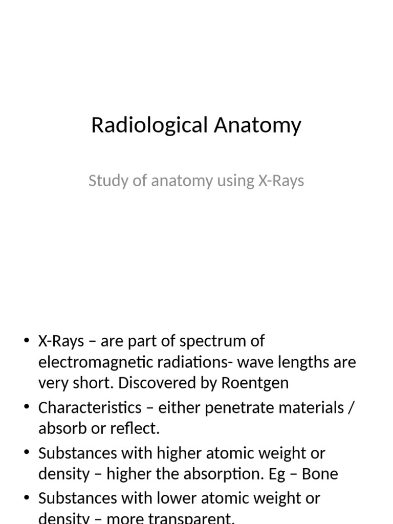 University Examination - Radiological Anatomy | PDF | X Ray | Radiation