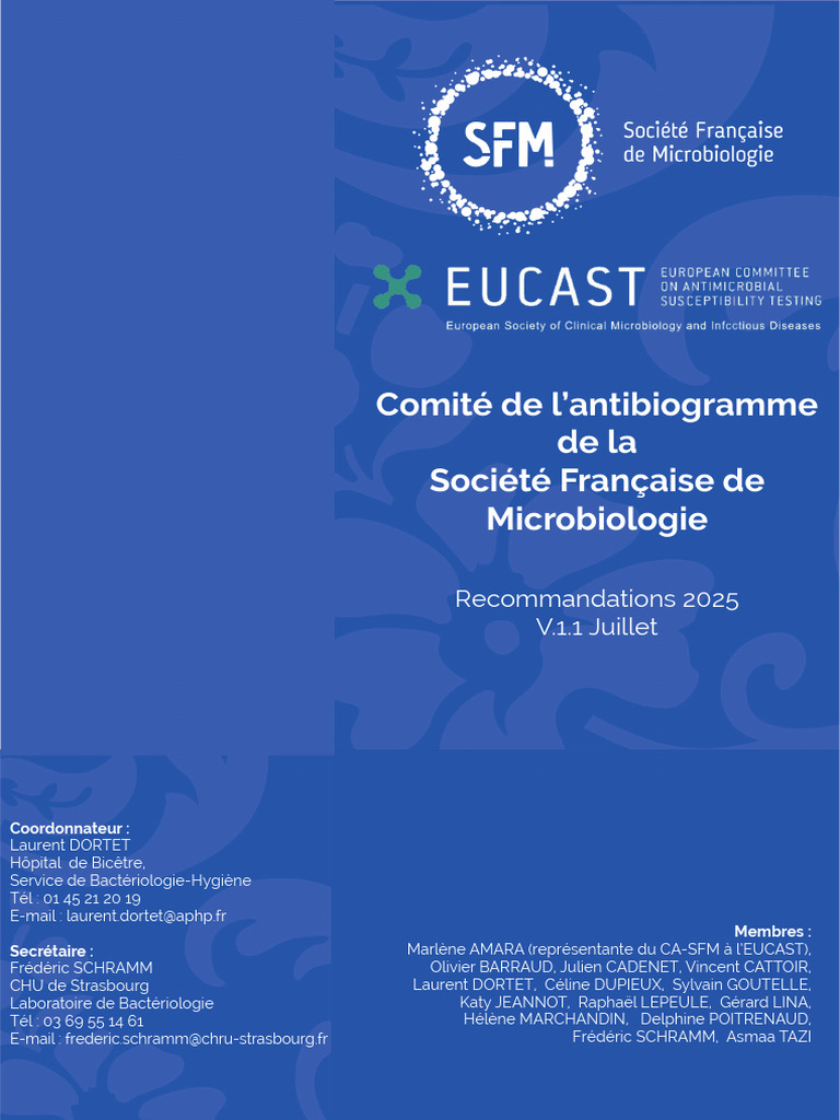 Recommandations Antibiogramme 2025 SFM | PDF | Streptocoque ...