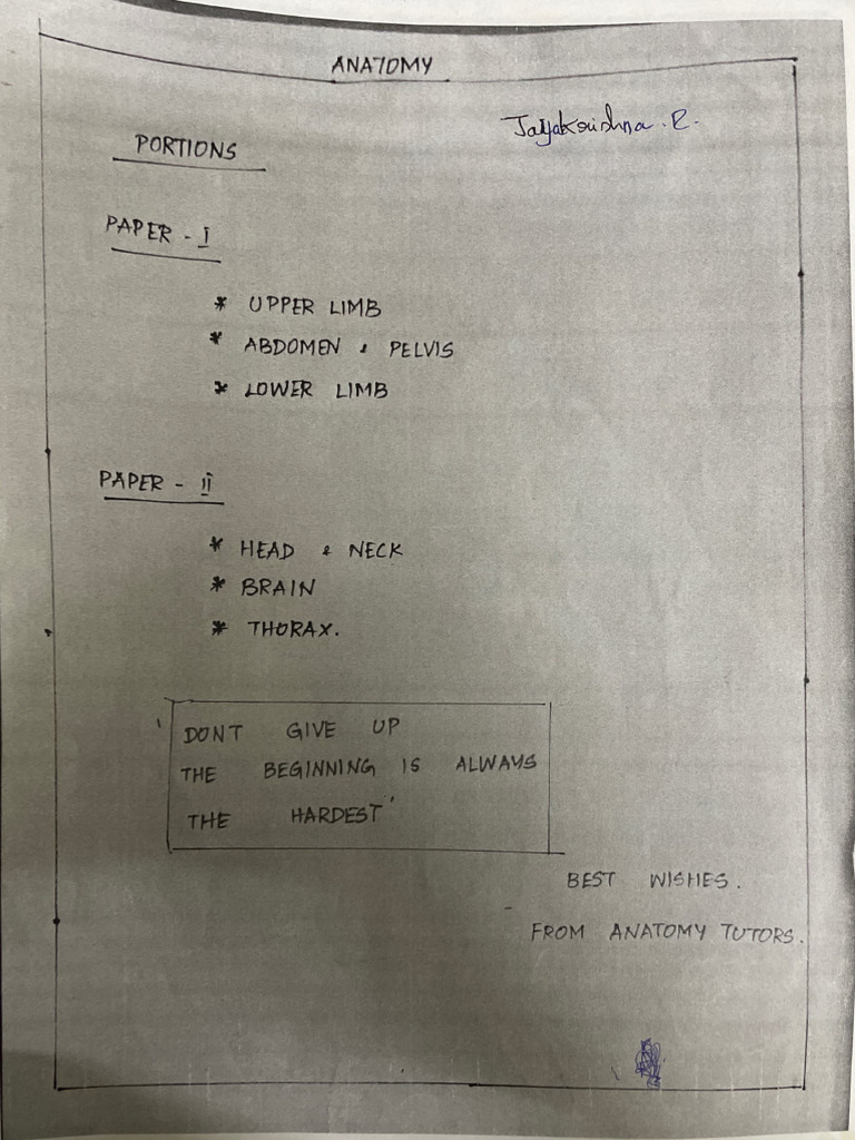 Anatomy Question Bank | PDF