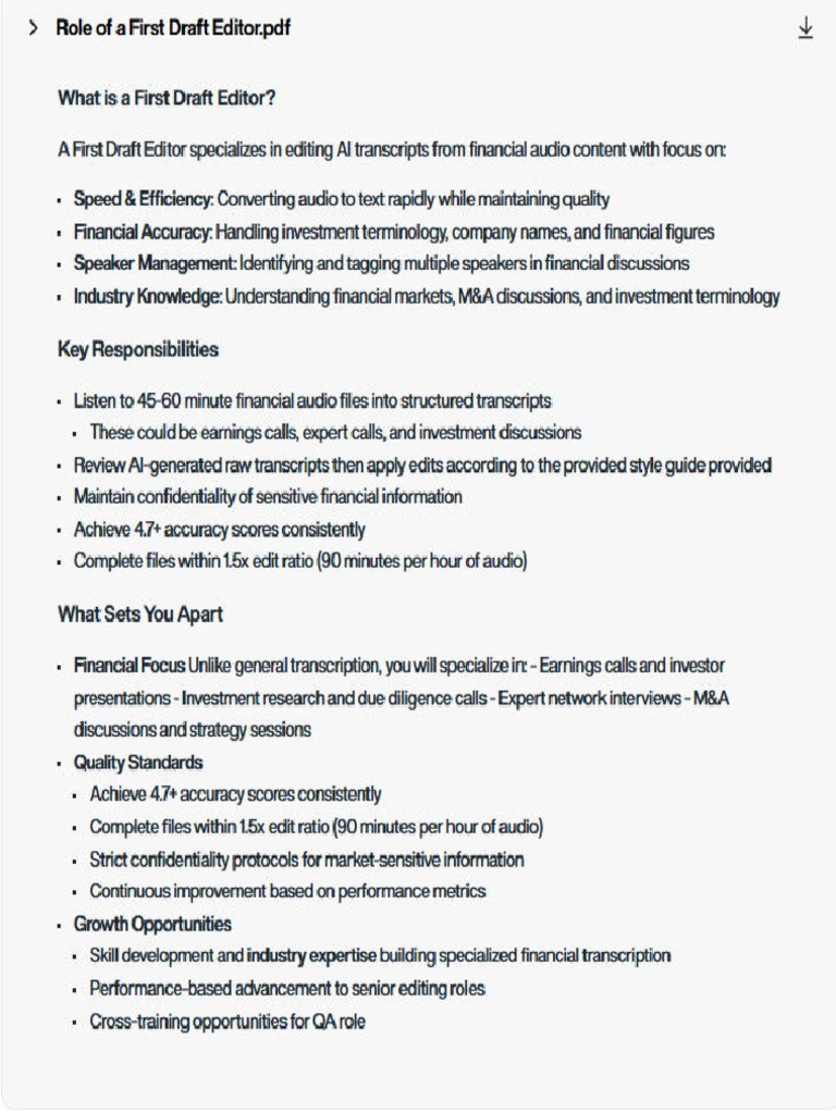 Financial Transcription Editing Guide | PDF | Editing | Phonetics