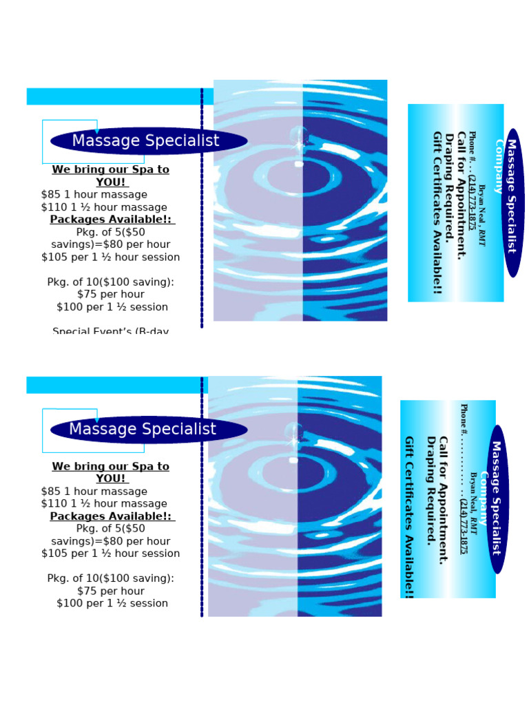 Massage Postcard | PDF
