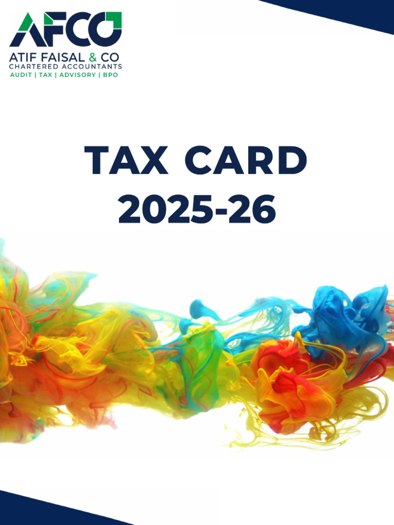 Tax Card 2025-26 Overview | PDF | Taxes | Receipt