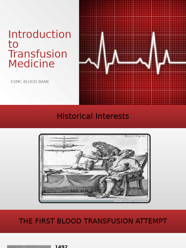 History and Practices of Transfusion Medicine | PDF | Blood Type ...
