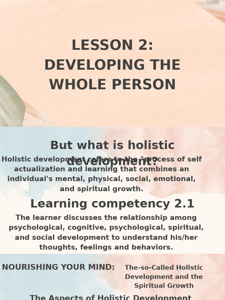Personal Development Lesson 2 | PDF | Feeling | Psychotherapy