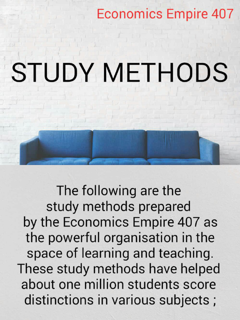 Study Methods by The EE407 | PDF