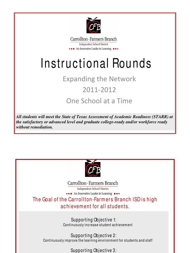 Instructional Rounds Presentation May 2012 | PDF | Quality Of Life ...
