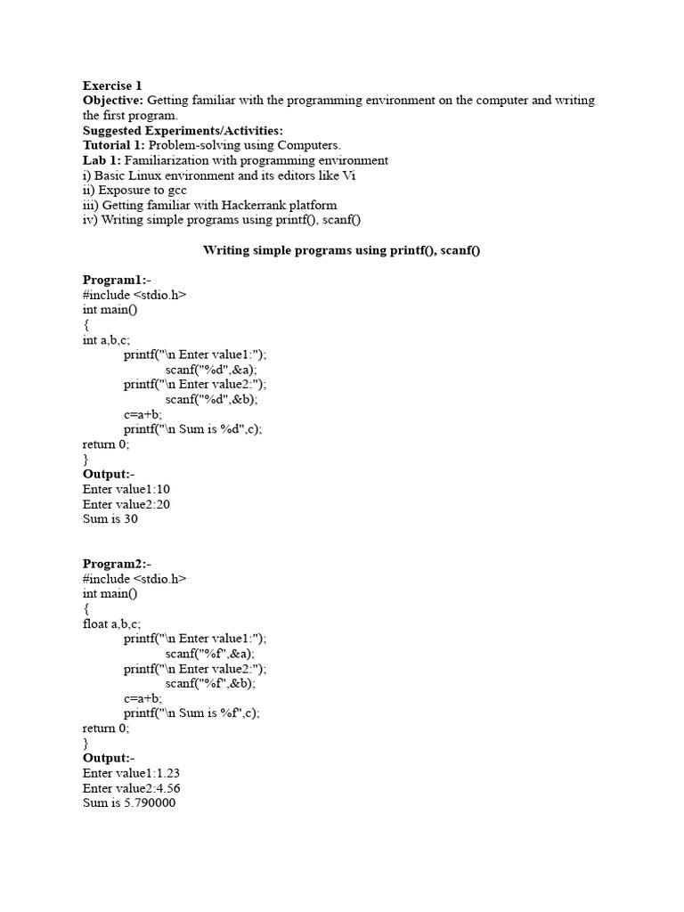 Exercise1 1 | PDF
