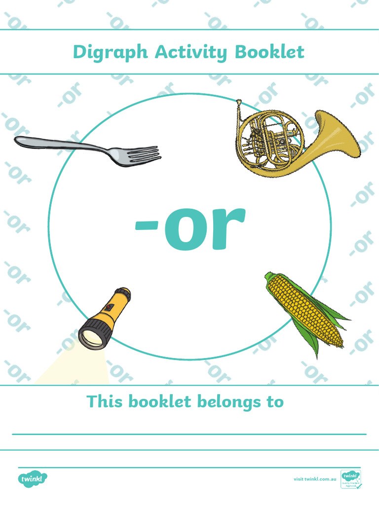 Or Digraph Activity Booklet | PDF