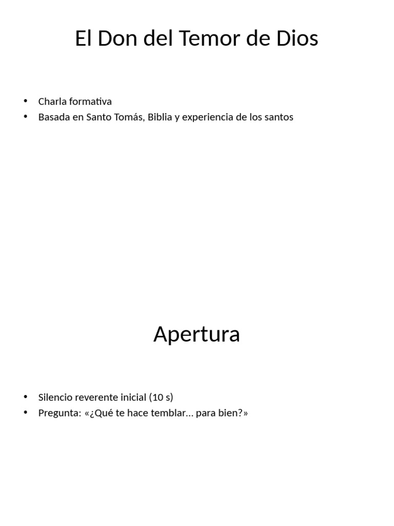 Don Del Temor de Dios | PDF
