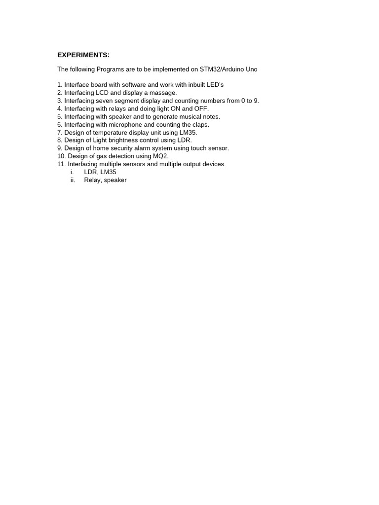 Embedded Systems Lab | PDF