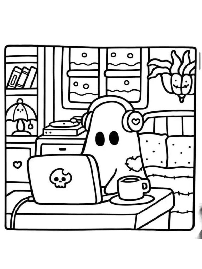 Spooky Cutie PDF Kleurplaat | PDF