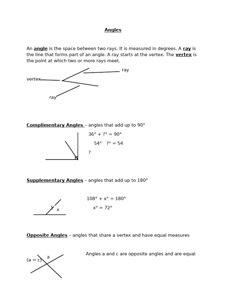 Angles Notes | PDF