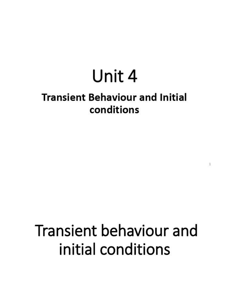 Initial Conditions in Circuit Analysis | PDF | Electrical Network ...