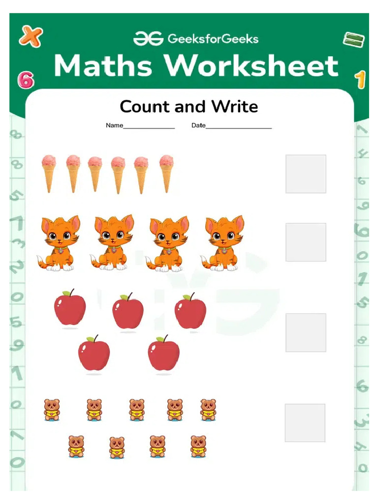 Count and Write Worksheet | PDF
