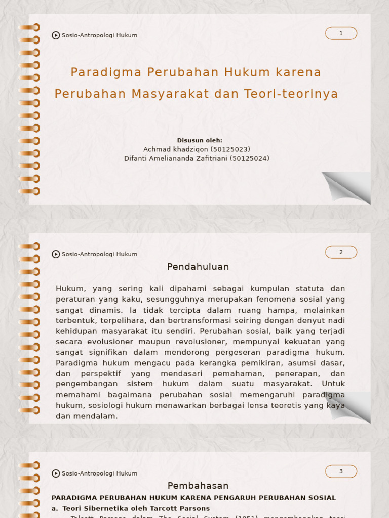 Paradigma Hukum dan Perubahan Sosial | PDF