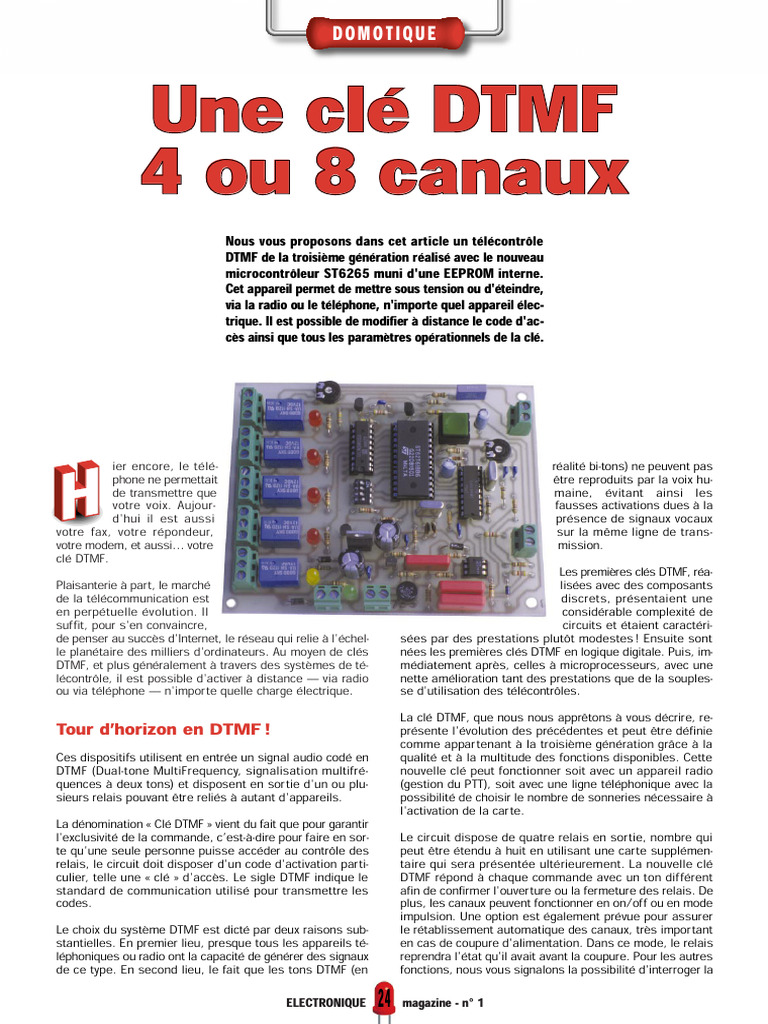 Une Clé DTMF 4-8 Canaux | PDF