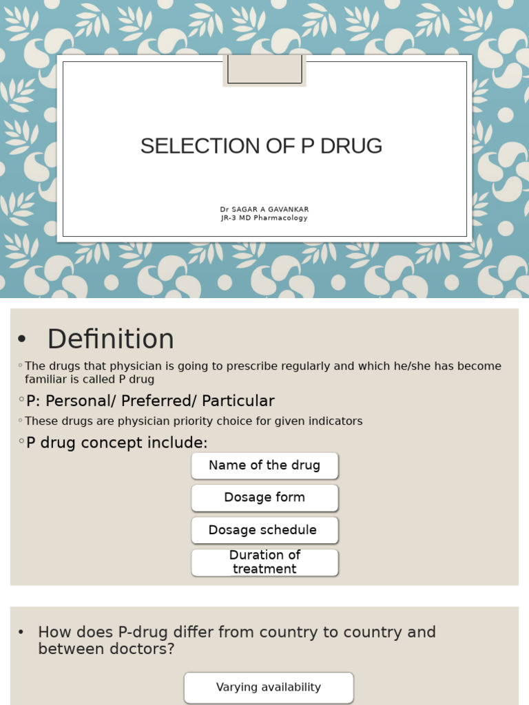 Understanding P-Drugs in Clinical Practice | PDF | Glaucoma | Medical ...