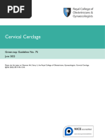 RCOG Guidelines on Cervical Cerclage | PDF | Preterm Birth | Pregnancy