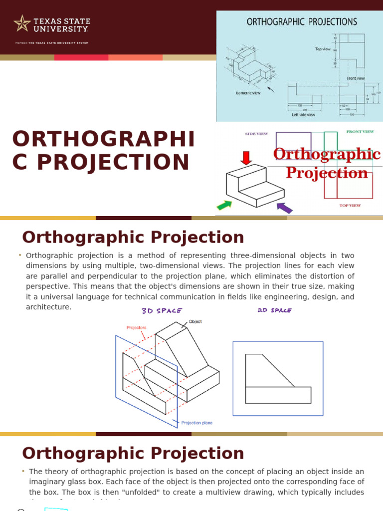 2 Orthographic Projection Presentation | PDF | Classical Geometry | Euclidean Geometry