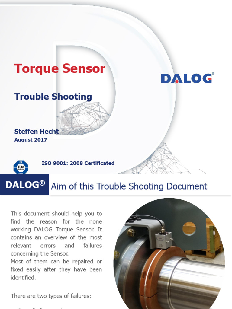 DALOG Torque Sensor Troubleshooting Guide | PDF | Electrical Equipment ...