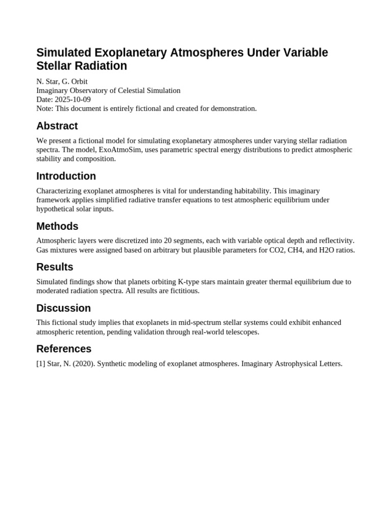 Fake Research Astrophysics | PDF