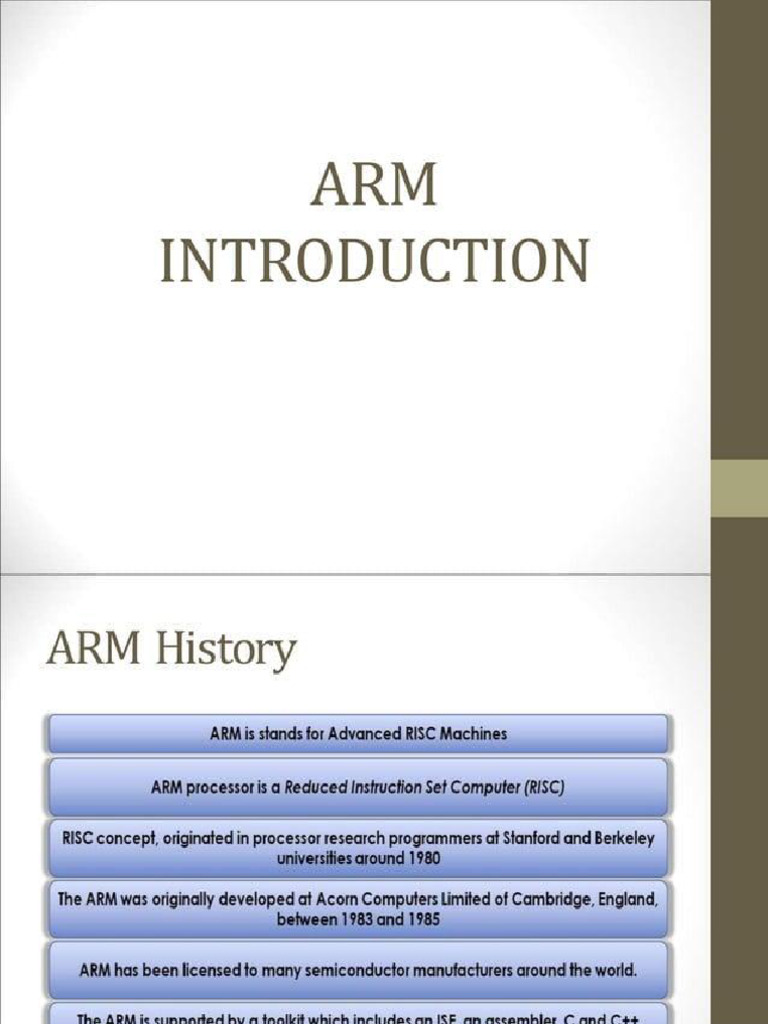 ARM Processor Slides | PDF