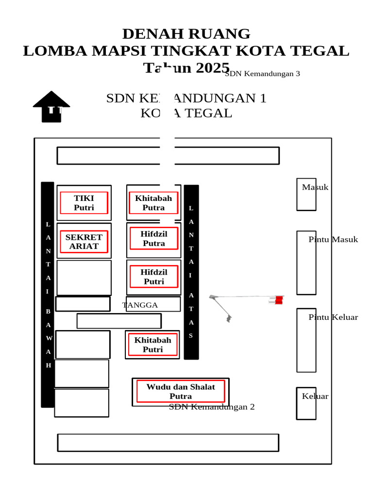 Denah Ruang Lomba MAPSI 2025 Tegal | PDF