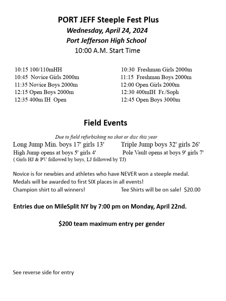 PJ Steeple 2024 | PDF